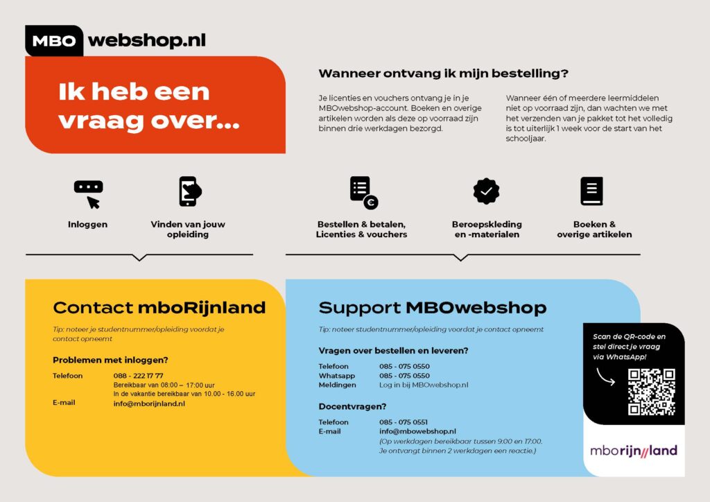 Order school books | mboRijnland