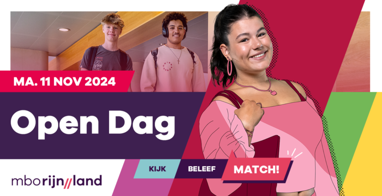 Maandag 11 november Open Dag bij mboRijnland | mboRijnland